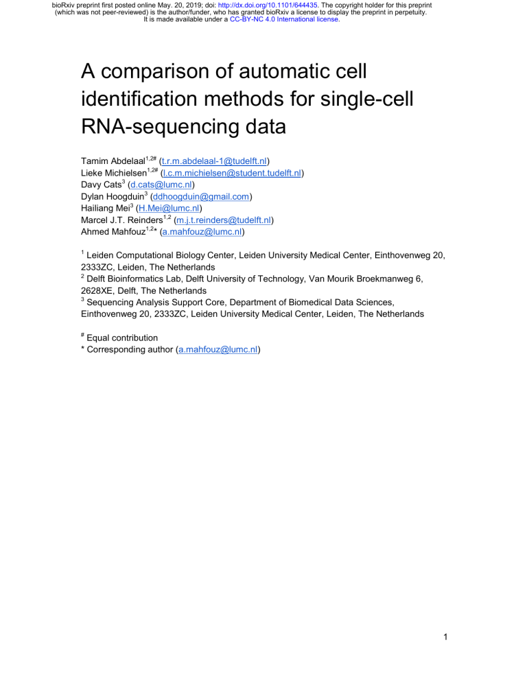 A Comparison Of Automatic Cell