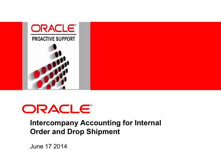 Intercompany Accounting For Internal Order And Drop Shipment SIG 2014 6 17