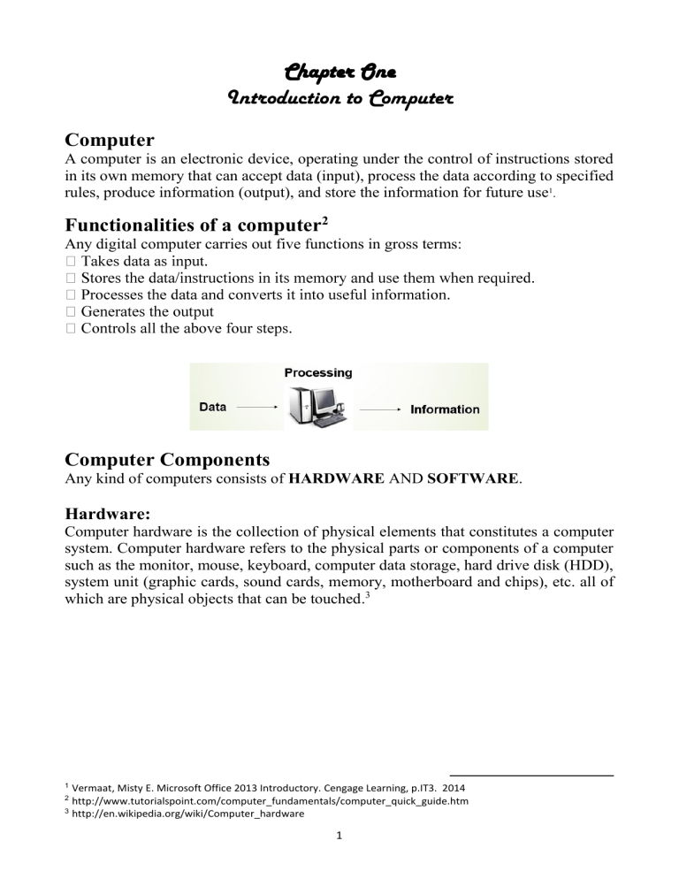 Introduction To Computers