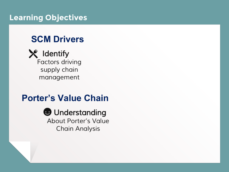 SCM Drivers & Porter's Value Chain Analysis