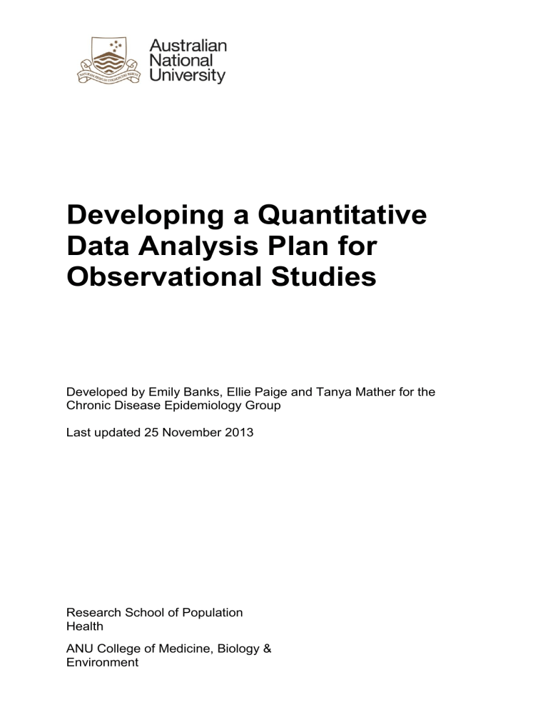 Data Analysis Plan Guide