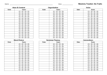 Six Traits Writing Mastery Tracker