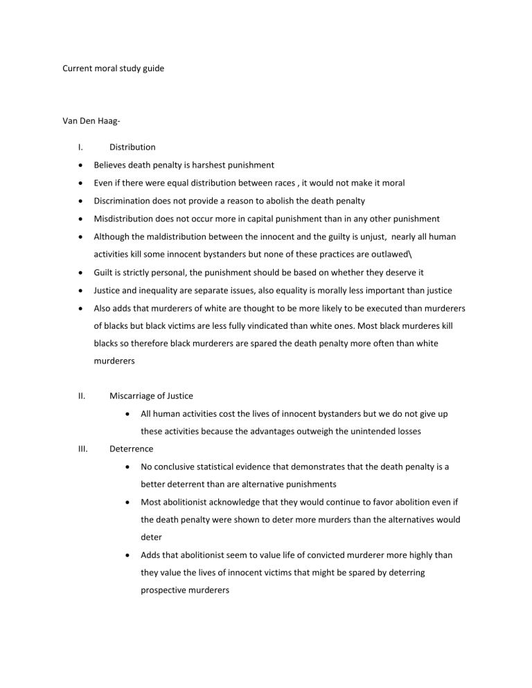 Current Moral Study Guide Current Moral Study Guide