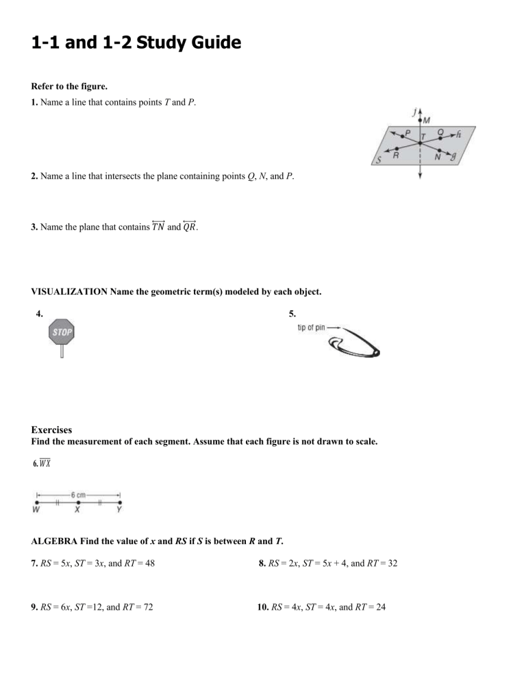 1 1 And 1 2 Study Guide