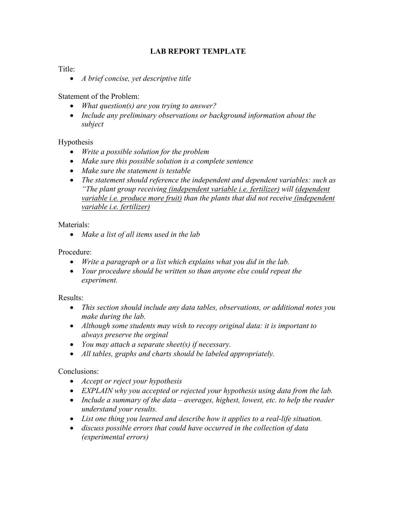 Lab Template