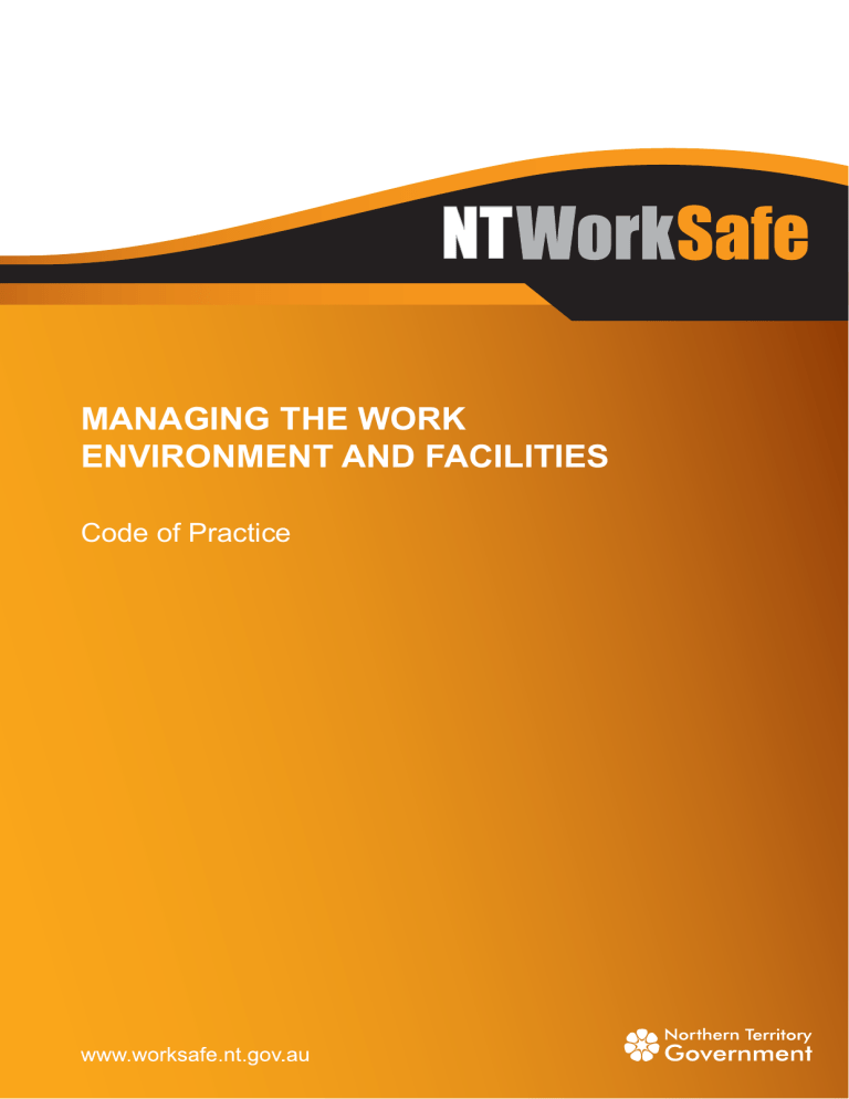 Managing Work Environment & Facilities: Code of Practice