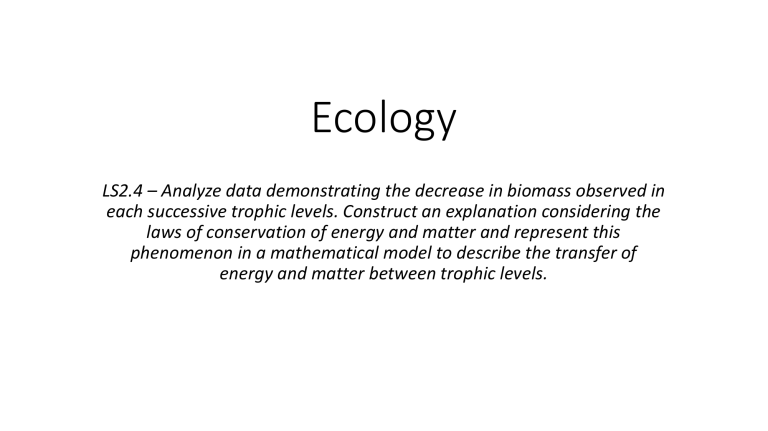 Ecology: Trophic Levels, Food Webs, and Symbiosis