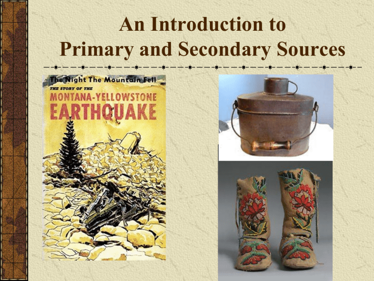 Primary and Secondary Sources Year 7
