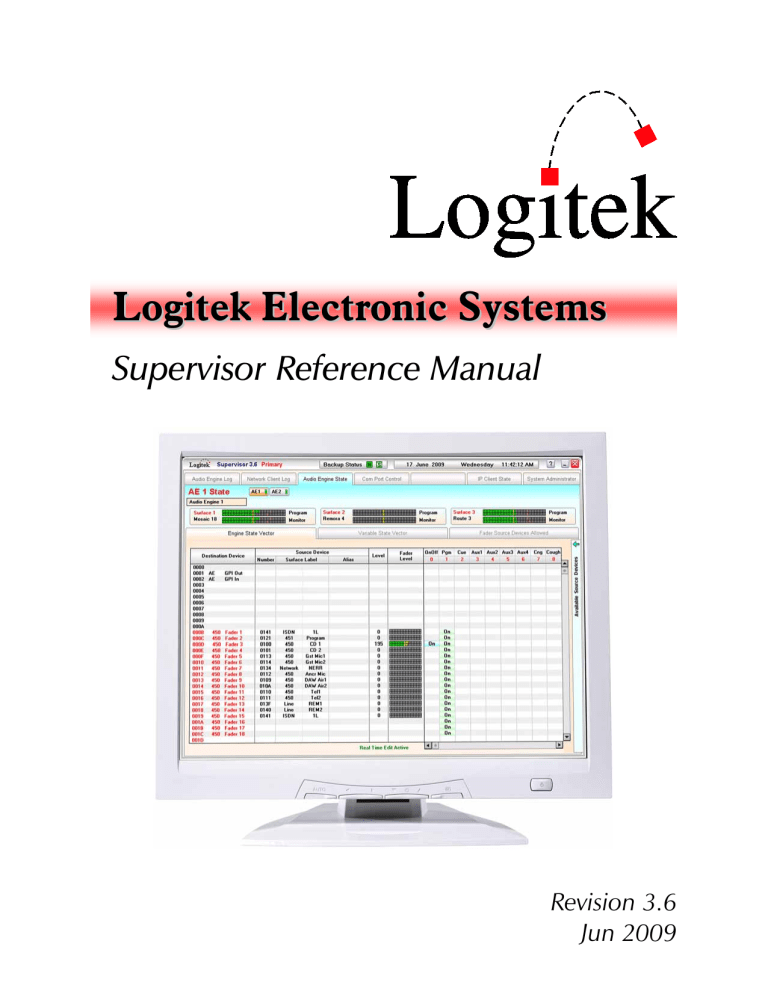 Logitek Supervisor Reference Manual Rev 3.6 SCREEN (2)