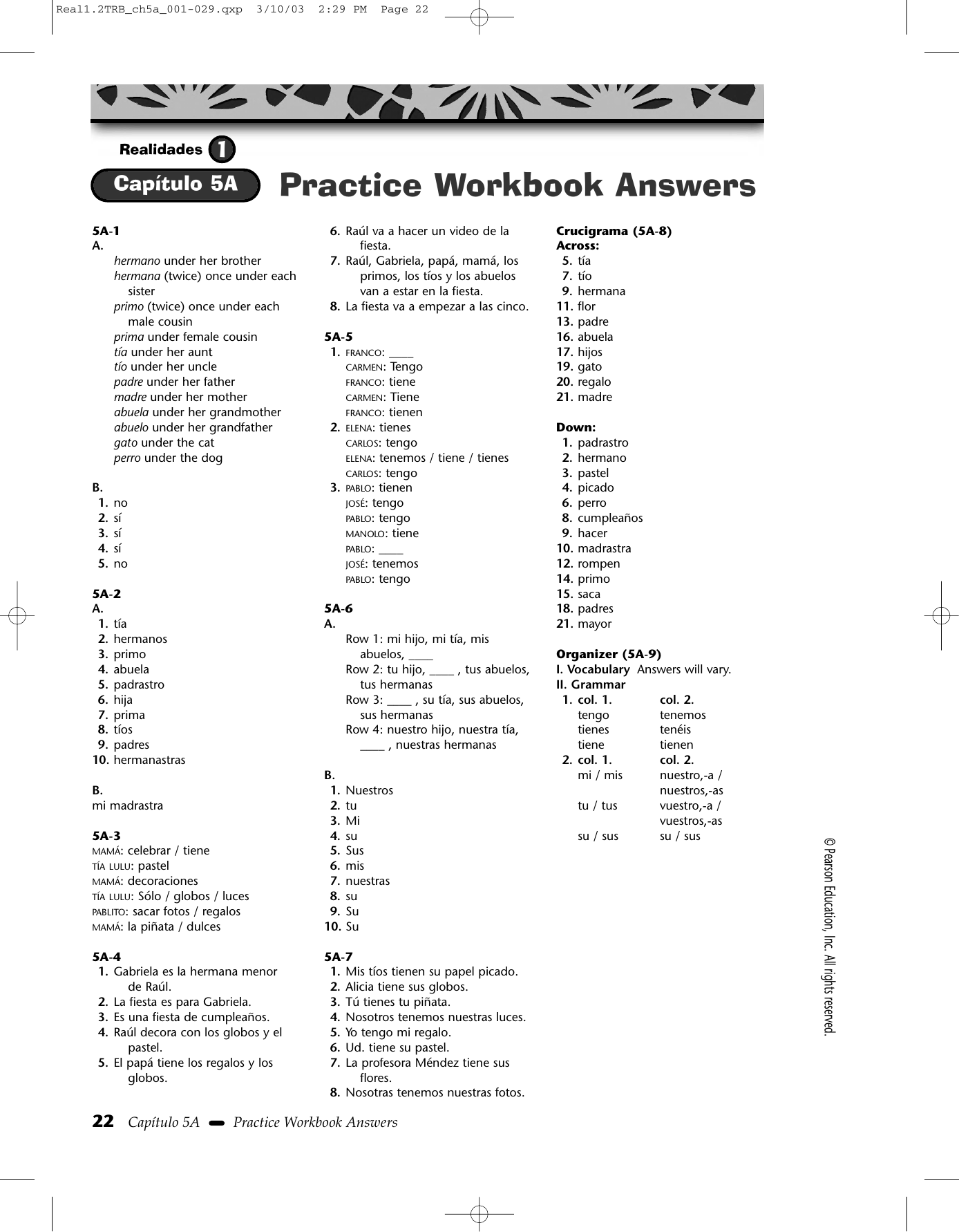 Realidades 5A Answer Key Realidades Book 2 Page 95 Answers Jana Rusess Realidades 5A Answer Key Realidades Book 2 Page 95 Answers Jana Rusess