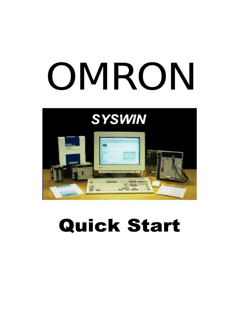 OMRON SYSWIN Quick Start Guide