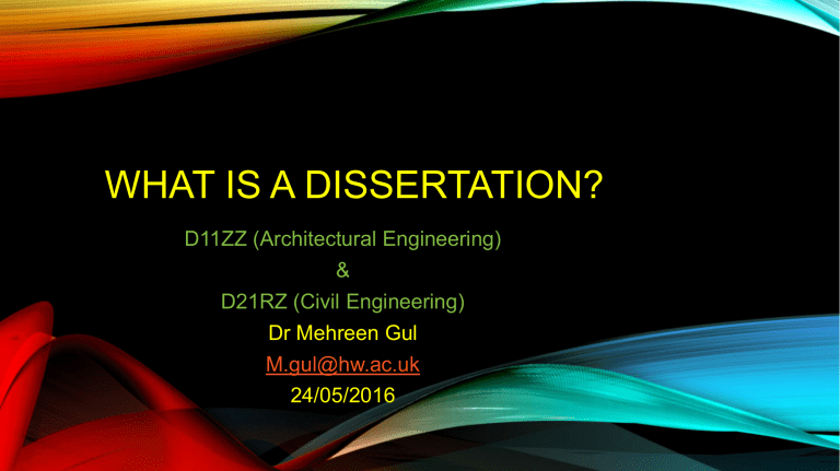 What Is A Dissertation