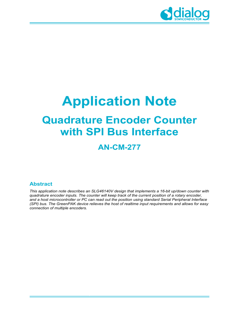 Quadrature Encoder Counter with SPI Interface