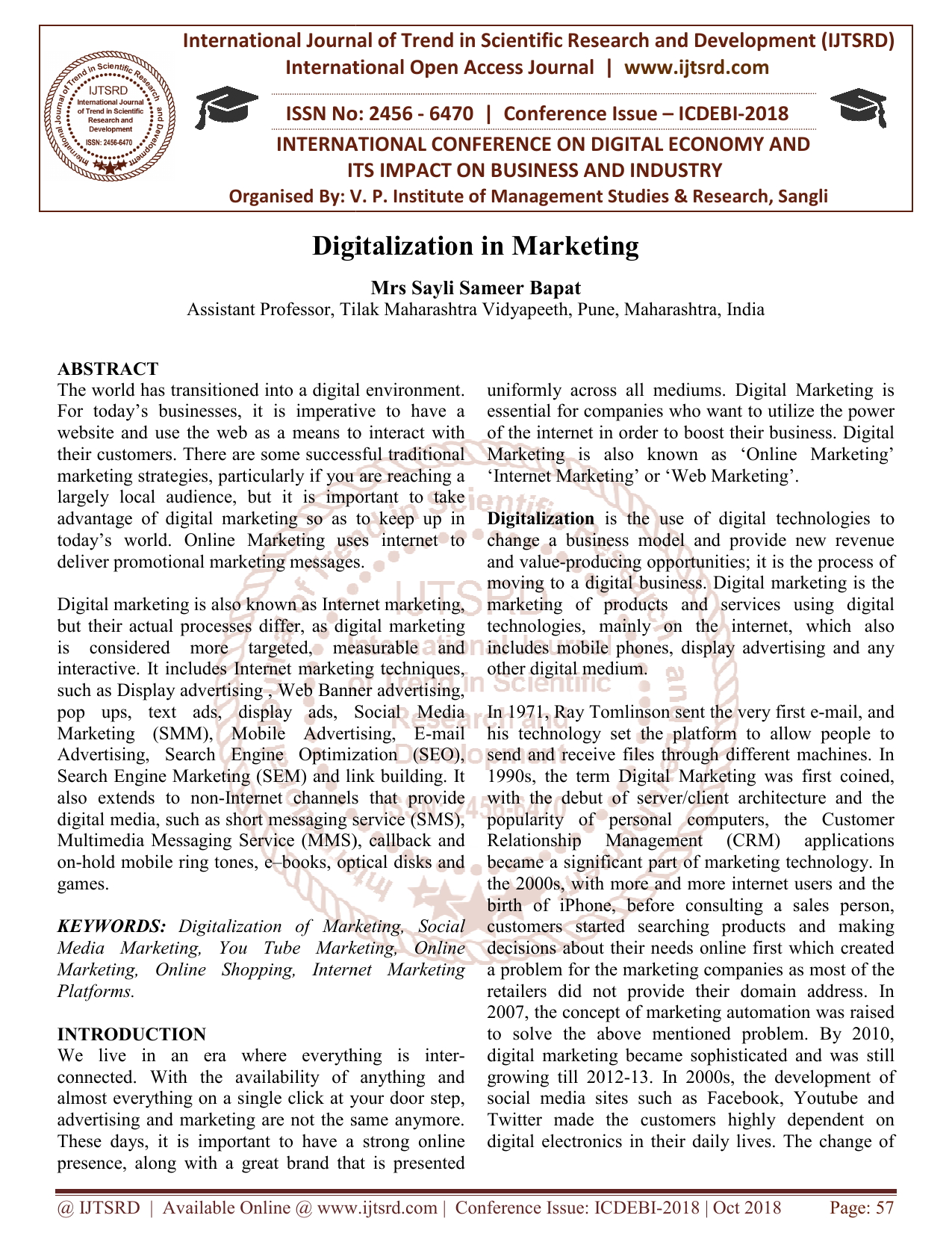 Digitalization in Marketing Digitalization in Marketing