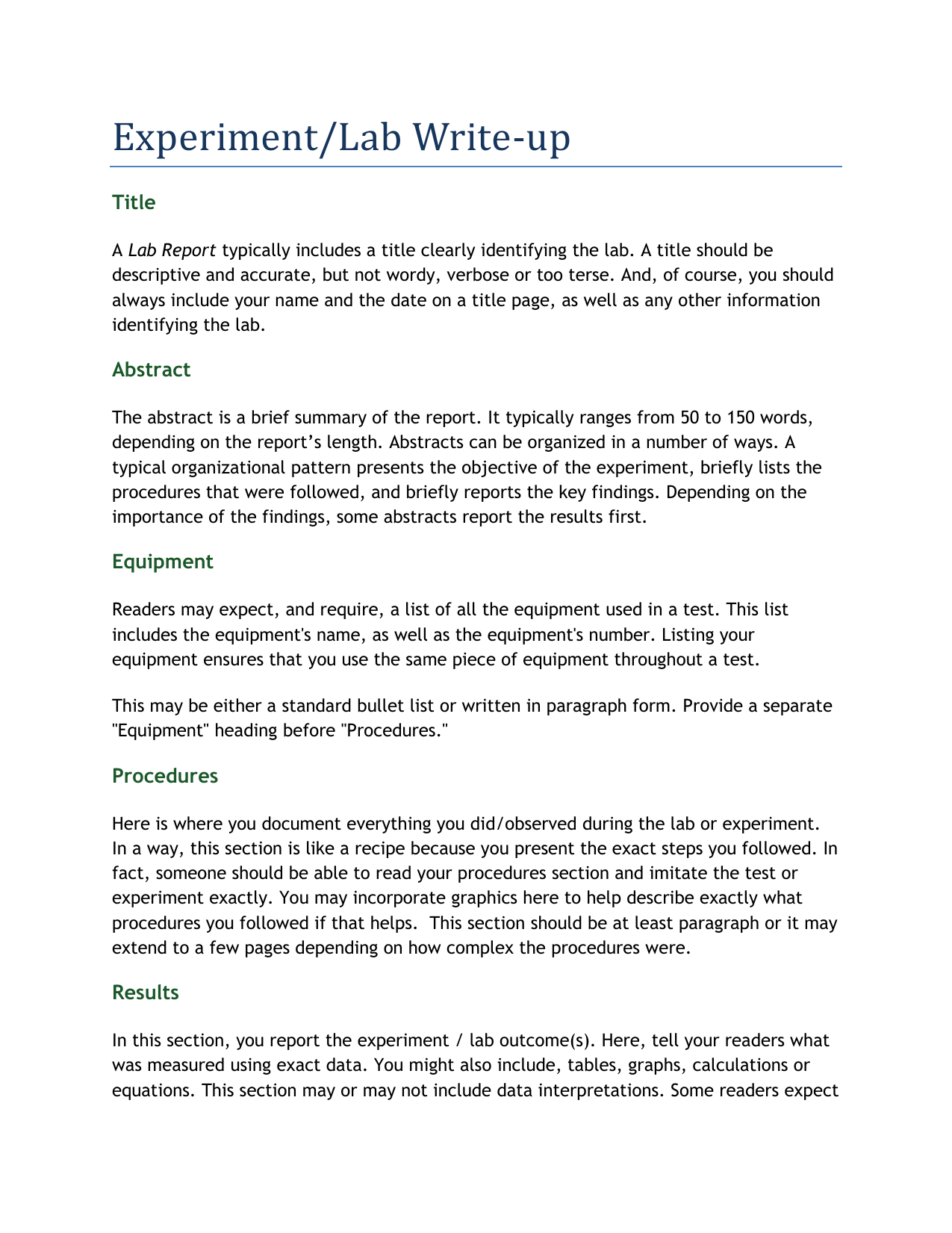 Scientific Post lab Write up Scientific Post lab Write up