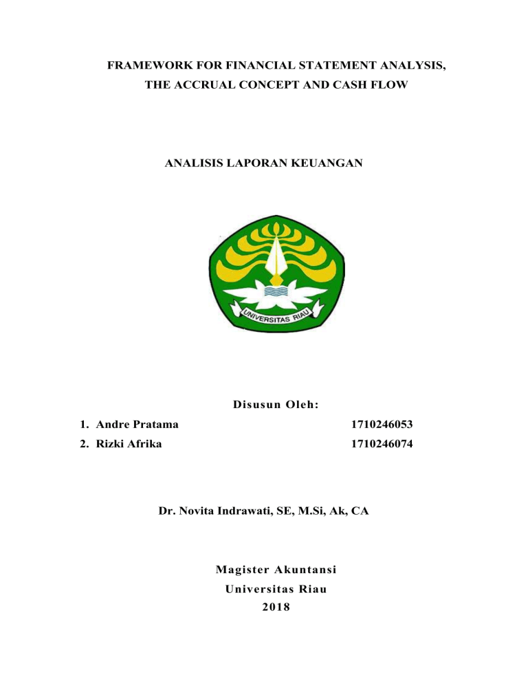 FRAMEWORK FOR FINANCIAL STATEMENT ANALYSIS docx