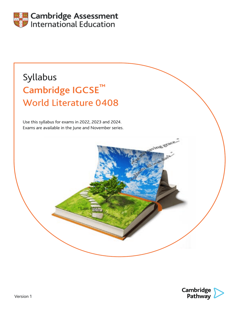 World Lit 2022 2024 syllabus