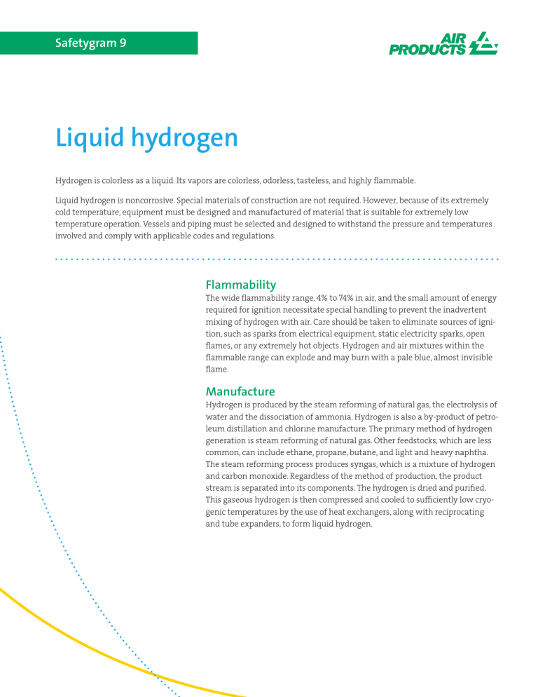 Liquid Hydrogen Safety: Properties, Handling, and Hazards