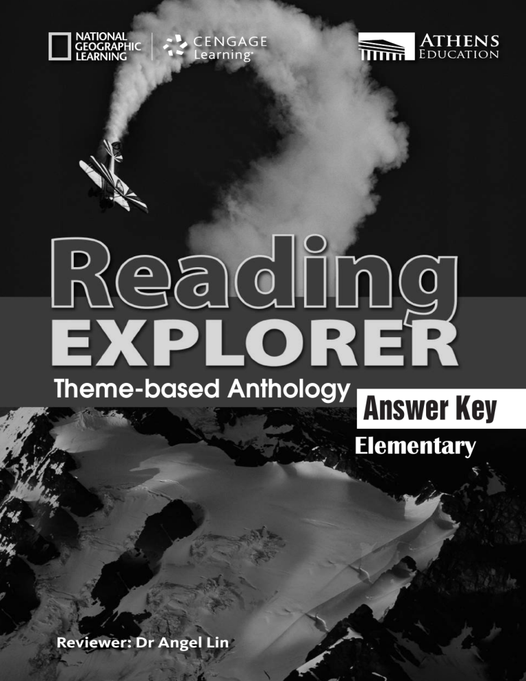 Reading Explorer Theme based Anthology Elementary Answer Key Reading Explorer Theme based Anthology Elementary Answer Key