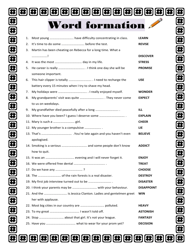 Word formation 93091 1 Word formation 93091 1