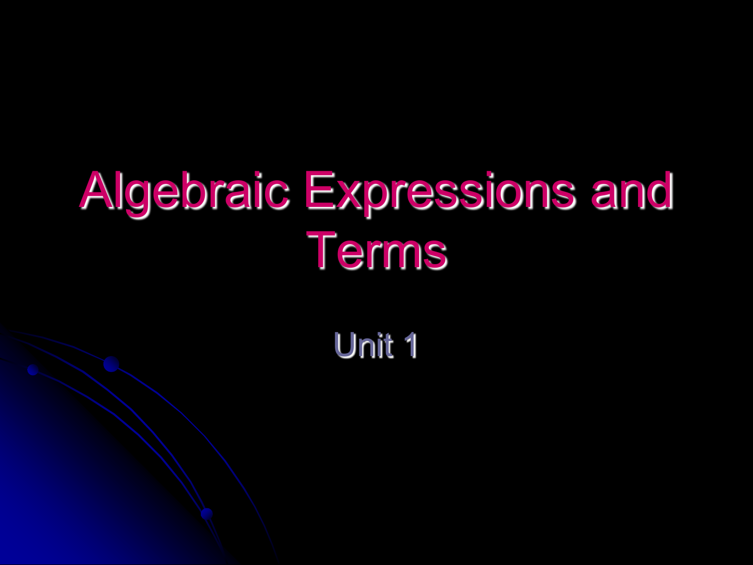 1 1 Algebraic Expressions And Terms