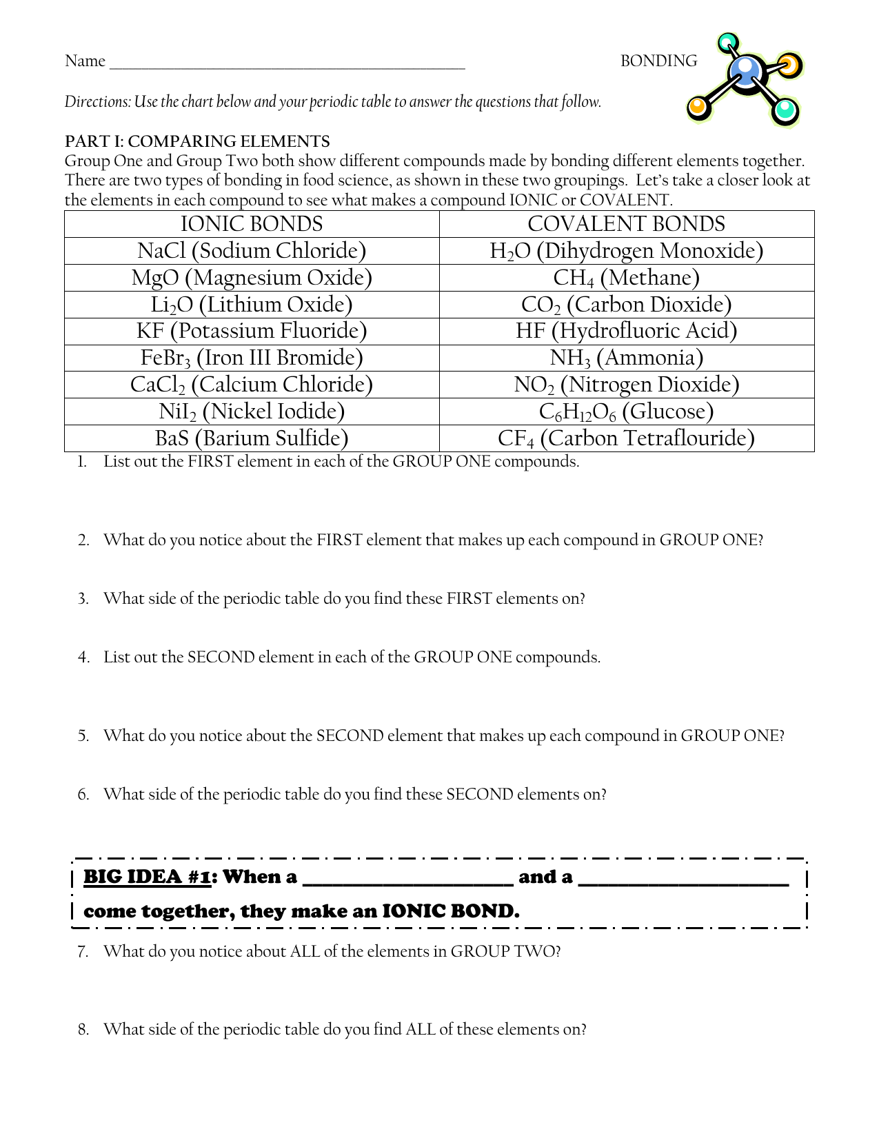 Chemical Bonding Pogil Activity 3 Answer Key