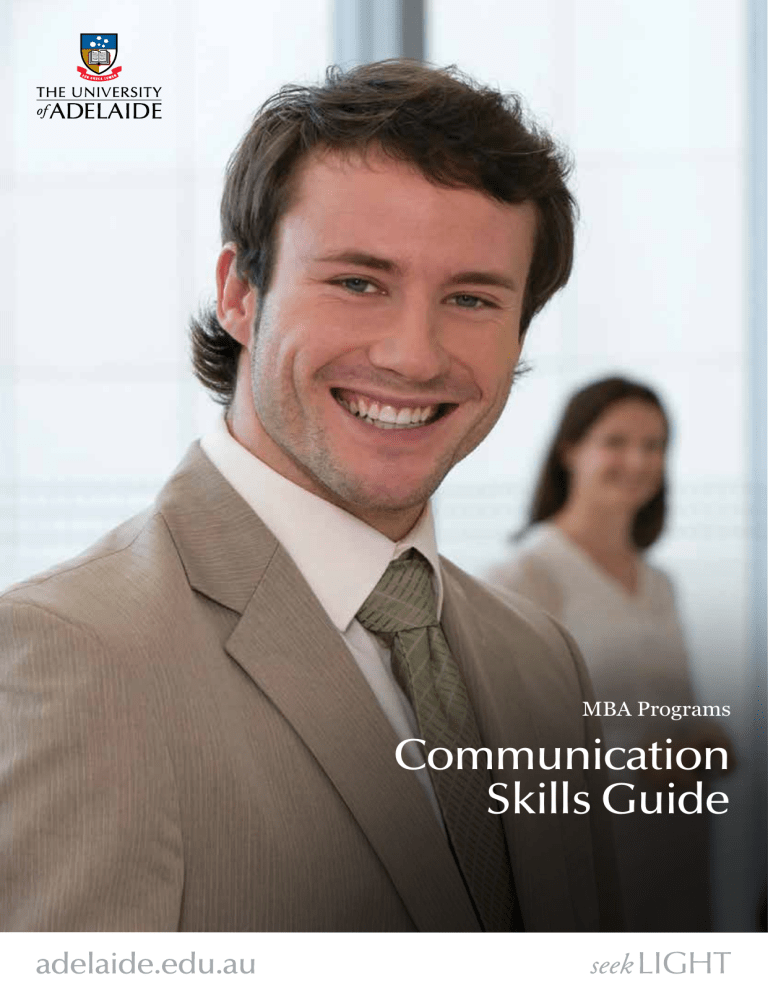 MBA Communication Skills Guide 2014 MBA Communication Skills Guide 2014