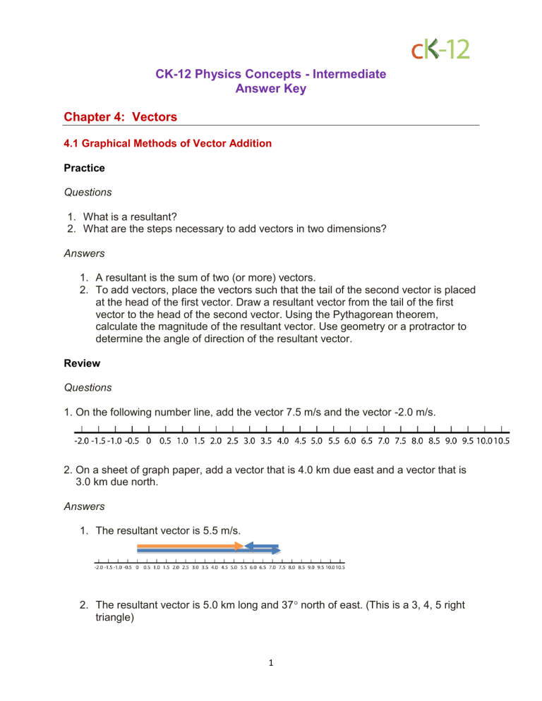 Phys Int CC Ch 4 Graphical Methods Of Vector Addition Answers PDF