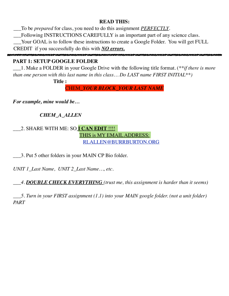HOW TO SETUP GOOGLE FOLDER