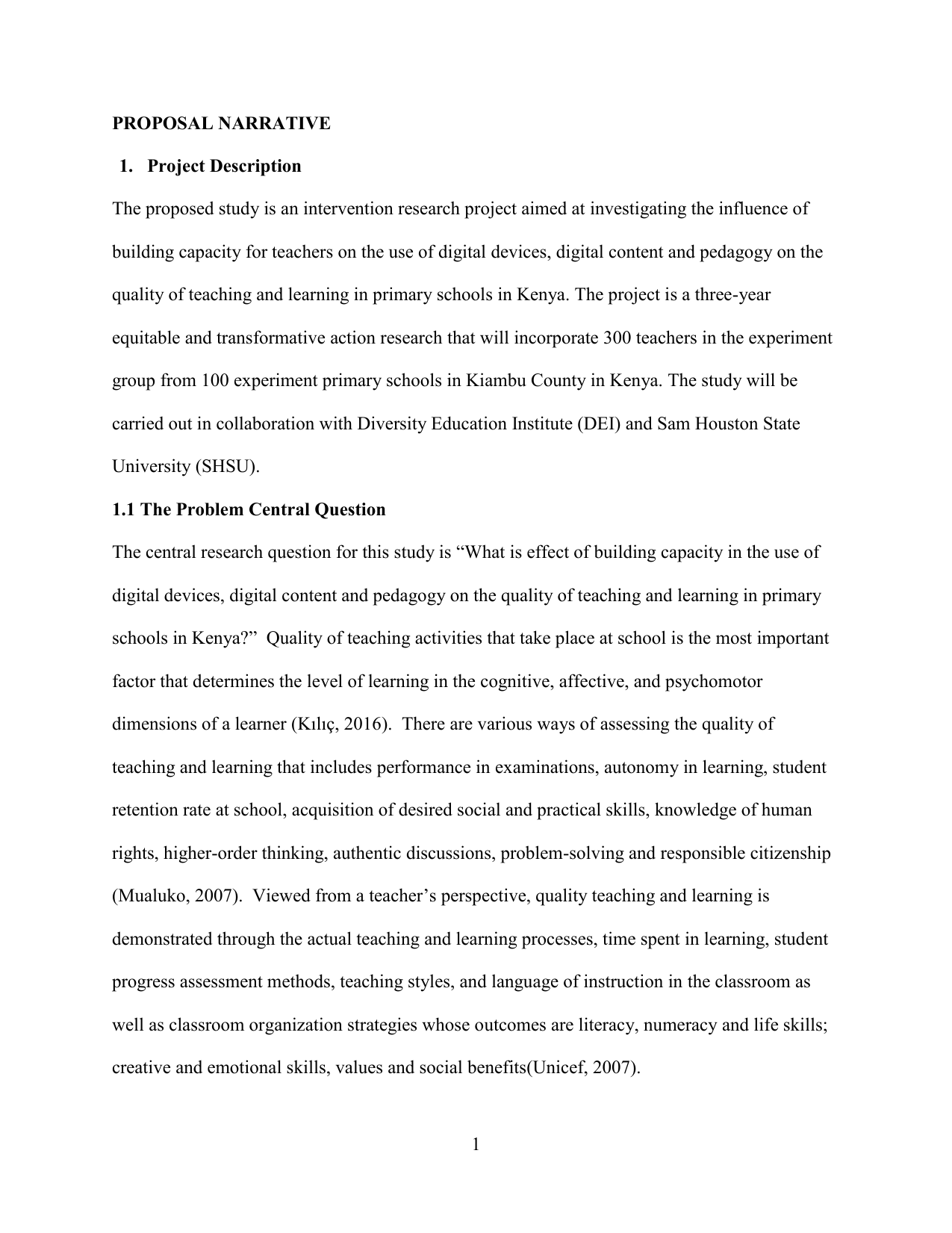2 Proposal Narrative For ID 10027429