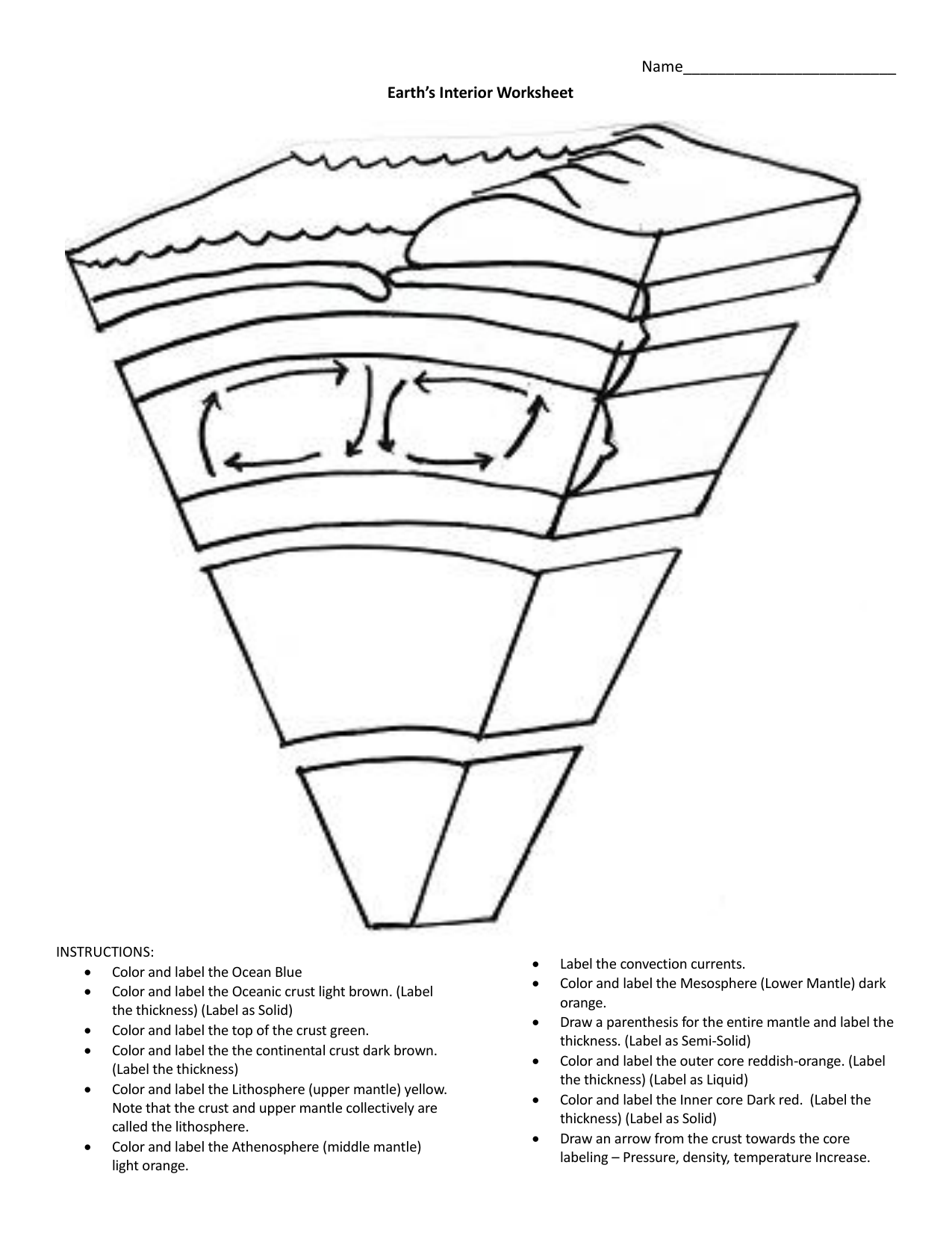 415453442 Layers of the Earth Worksheet 415453442 Layers of the Earth Worksheet