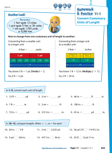 Measurement Warm-up