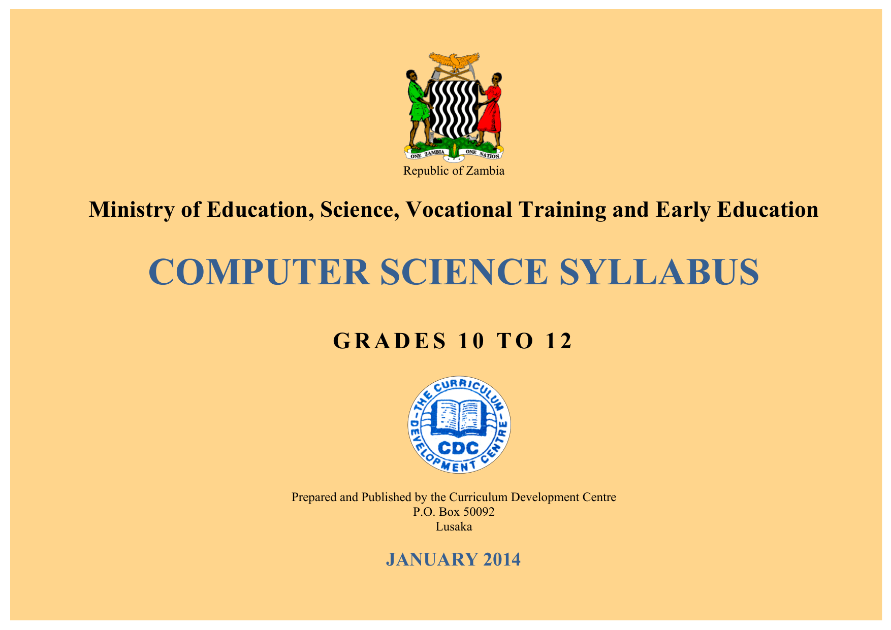 Computer Studies Syllabus Grades 10