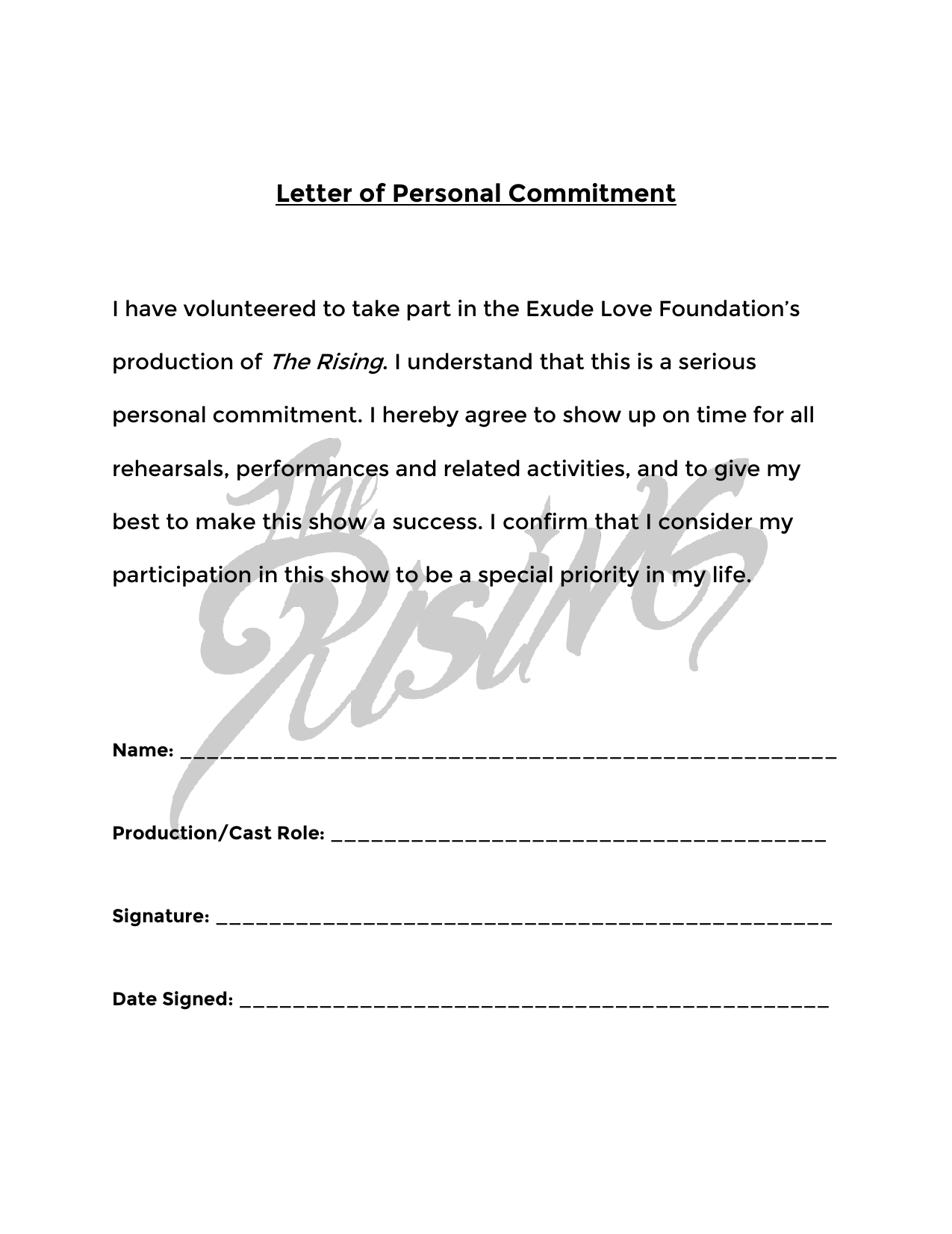 Felsen Orientierung Verletzt Werden Commitment Letter Sample Flaute