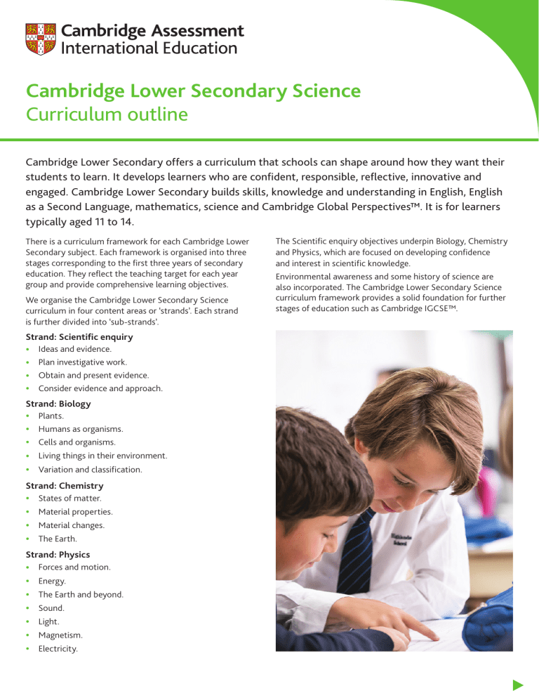 80617 cambridge lower secondary science curriculum outline