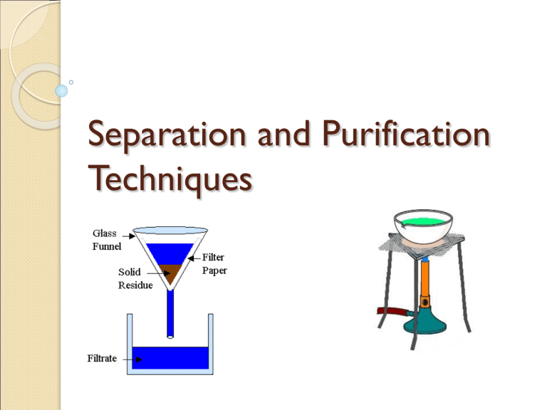 Separation And Purification Techniques Ms Tay Separation And Purification Techniques Ms Tay