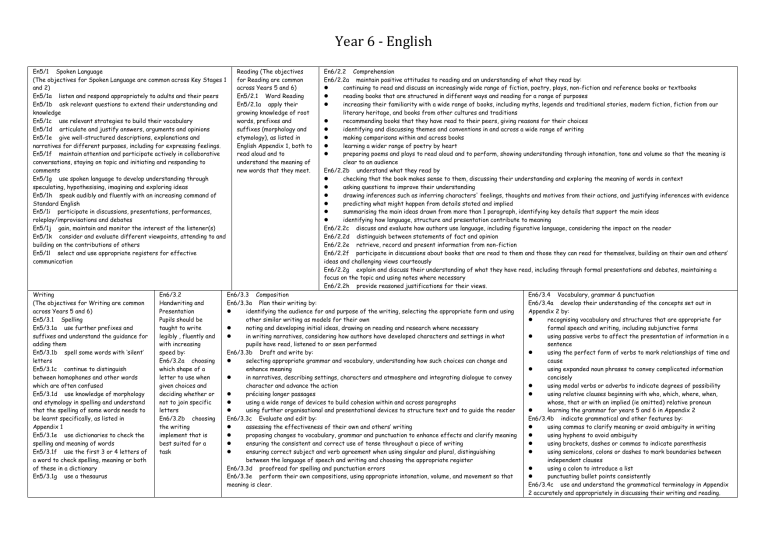 Year 6 Grid Year 6 Grid