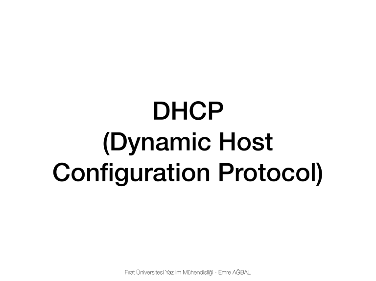 DHCP Sunu