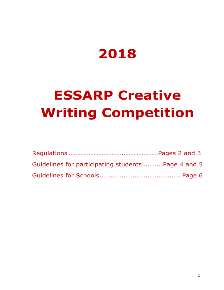ESSARP Creative Writing ESSARP Creative Writing