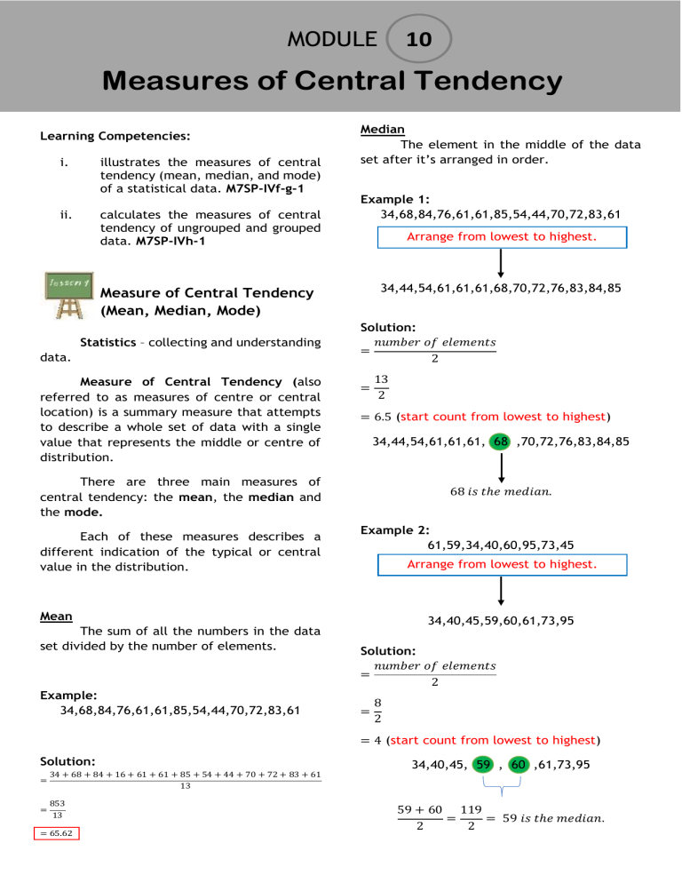 Math 7 4th Quarter Module 2 Math 7 4th Quarter Module 2