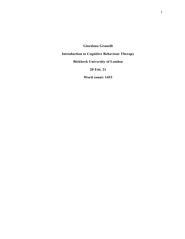 CBT Essay 1500w