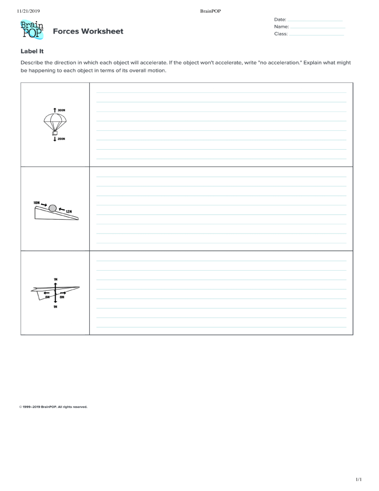 2 BrainPOP forces Worksheet 2 BrainPOP forces Worksheet