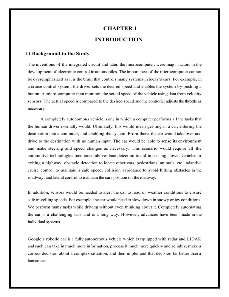 SEMINAR REPORT ON GOOGLE DRIVERLESS CAR