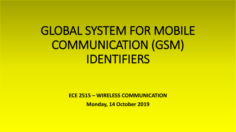 GSM Identifiers: MSISDN, IMSI, IMEI, LAI, CGI Explained