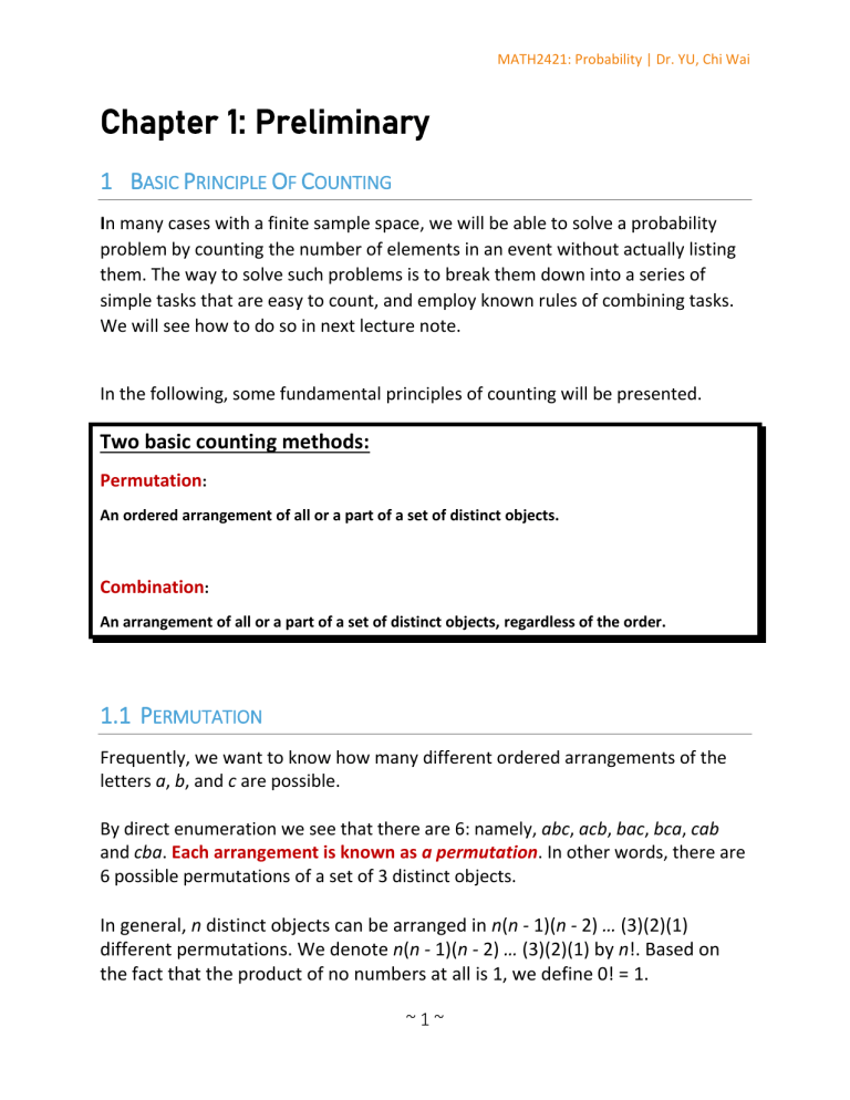 Chapter 1 Preliminary