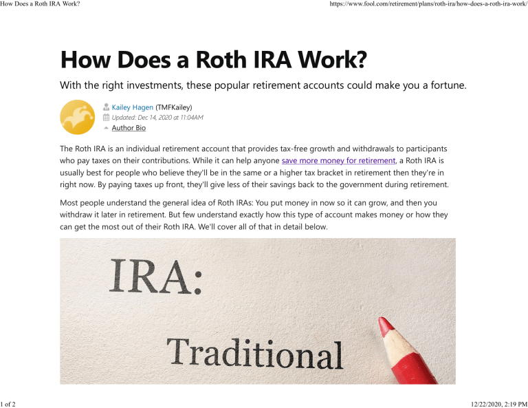 How Does A Roth IRA Work