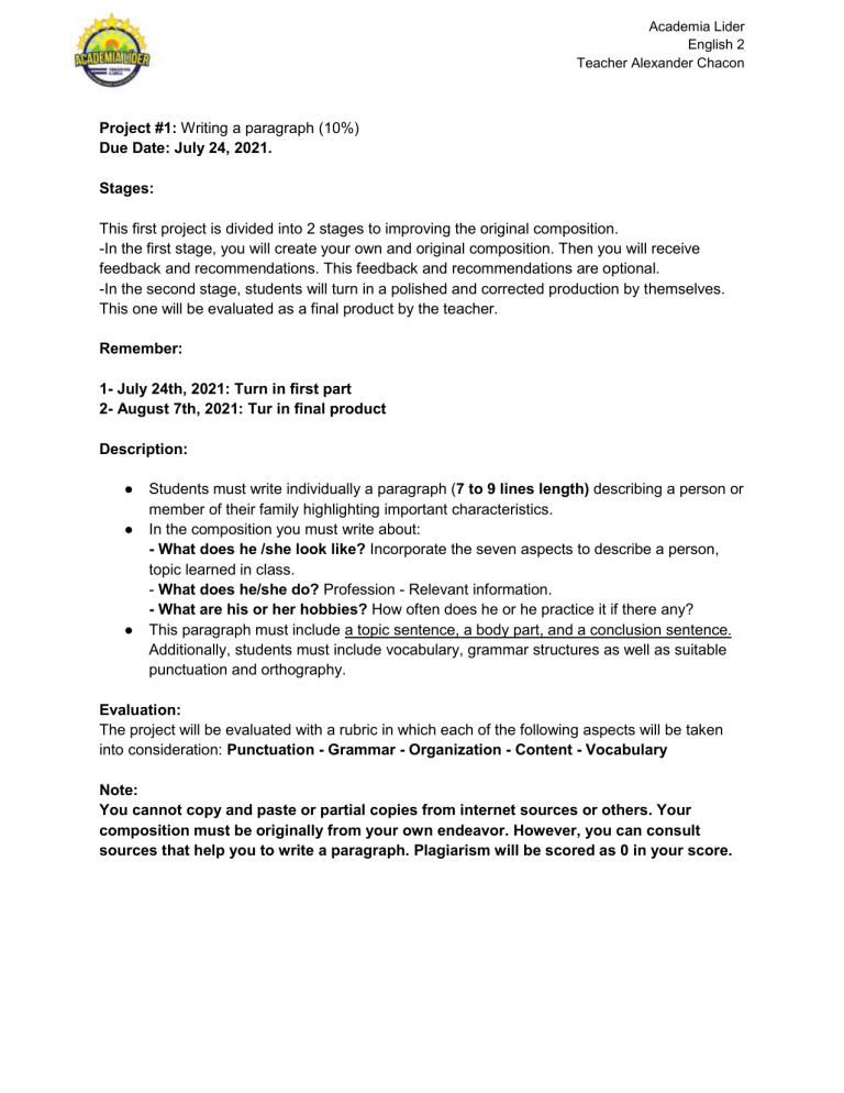 Project A2 Writing