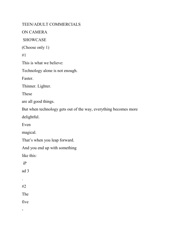 Script For Acting