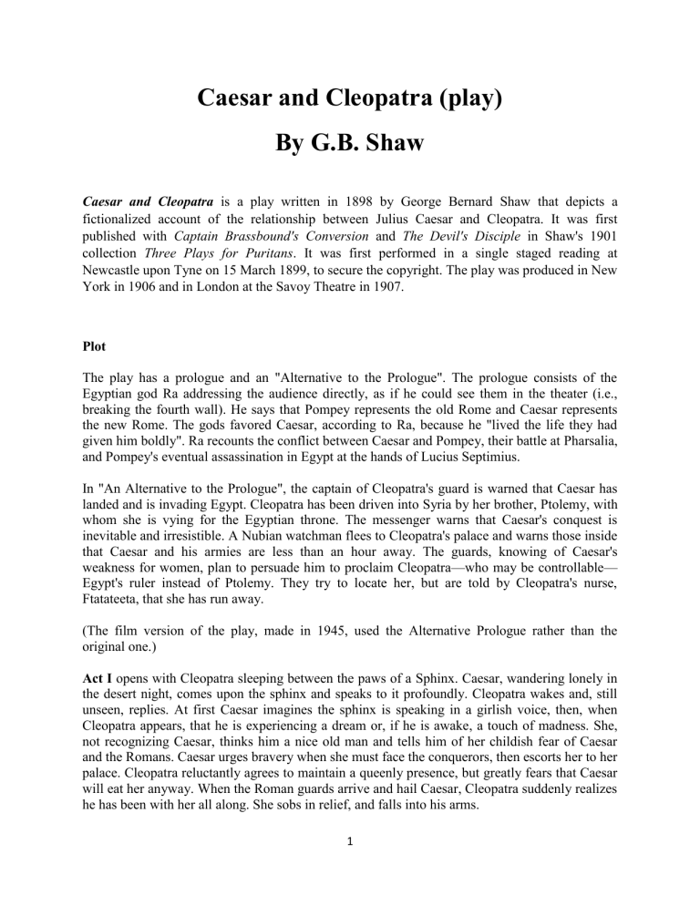Caesar and Cleopatra Play by G.B. Shaw