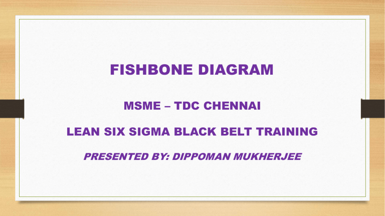 Fishbone Diagram: Lean Six Sigma Training Presentation